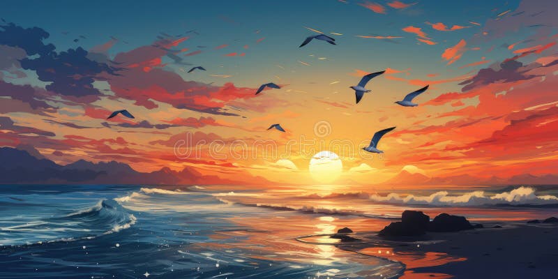 Water Poster with Copy Space Stock Illustration - Illustration of space ...