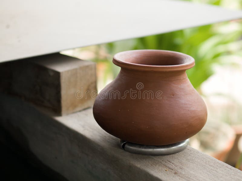 Water pot made of ceramic stock photo. Image of fired - 91659656