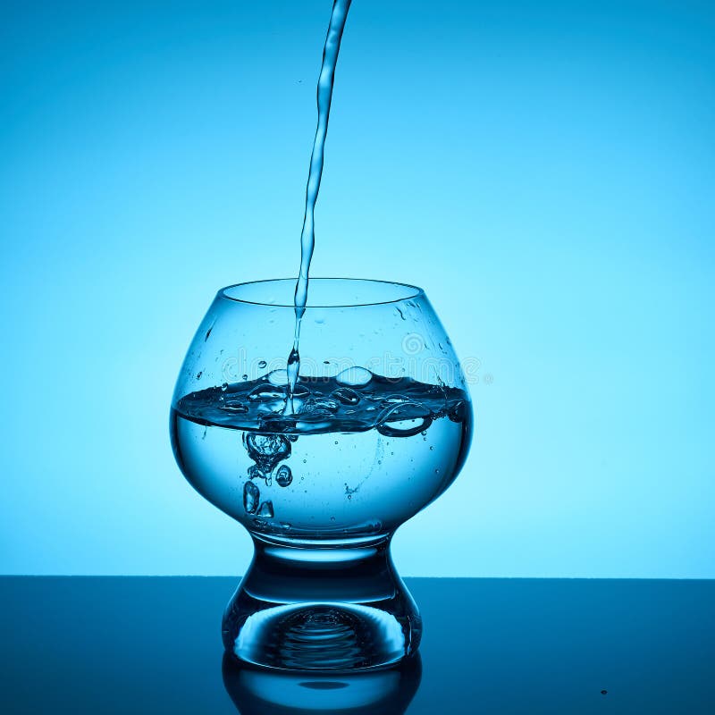 Water is Poured into a Glass Stock Image - Image of drip, fresh: 100967577