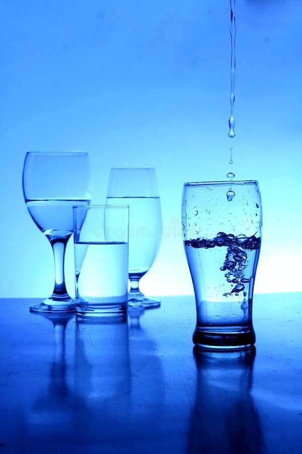 Water poured into a glass stock image. Image of glass - 46987587