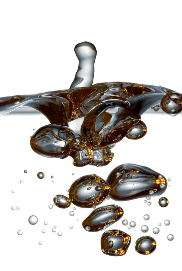 Water Poured into Glass Vessel - Isolated Stock Photo - Image of macro ...