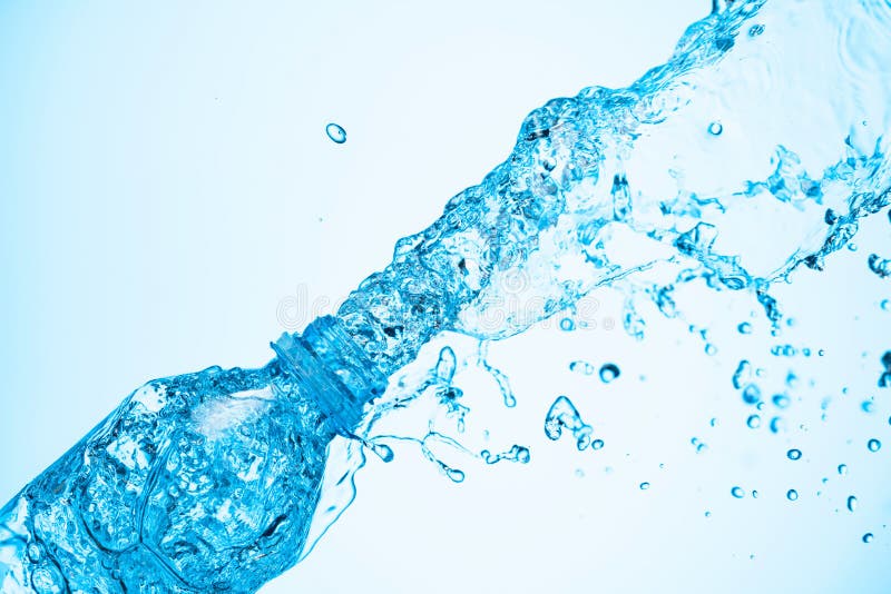 Water is Poured Out of a Plastic Bottle Stock Image - Image of blue ...