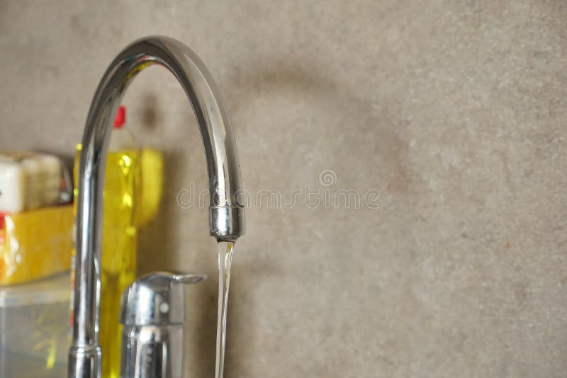 Water Pouring from a Faucet Tap Slow Motion Stock Image - Image of leak ...