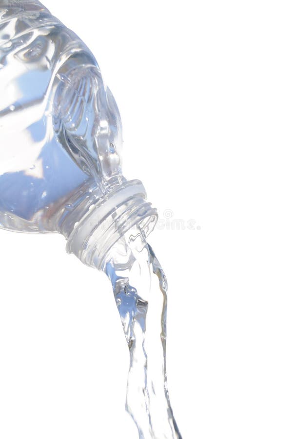 Water Pouring Out of Plastic Bottle Stock Photo - Image of close ...