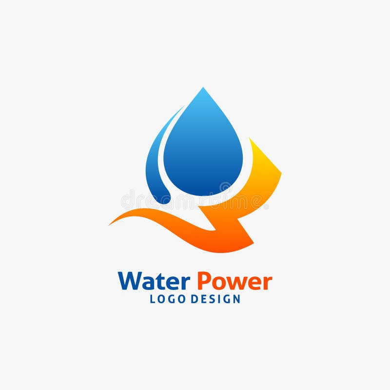 Water power logo design stock vector. Illustration of vector - 274772011