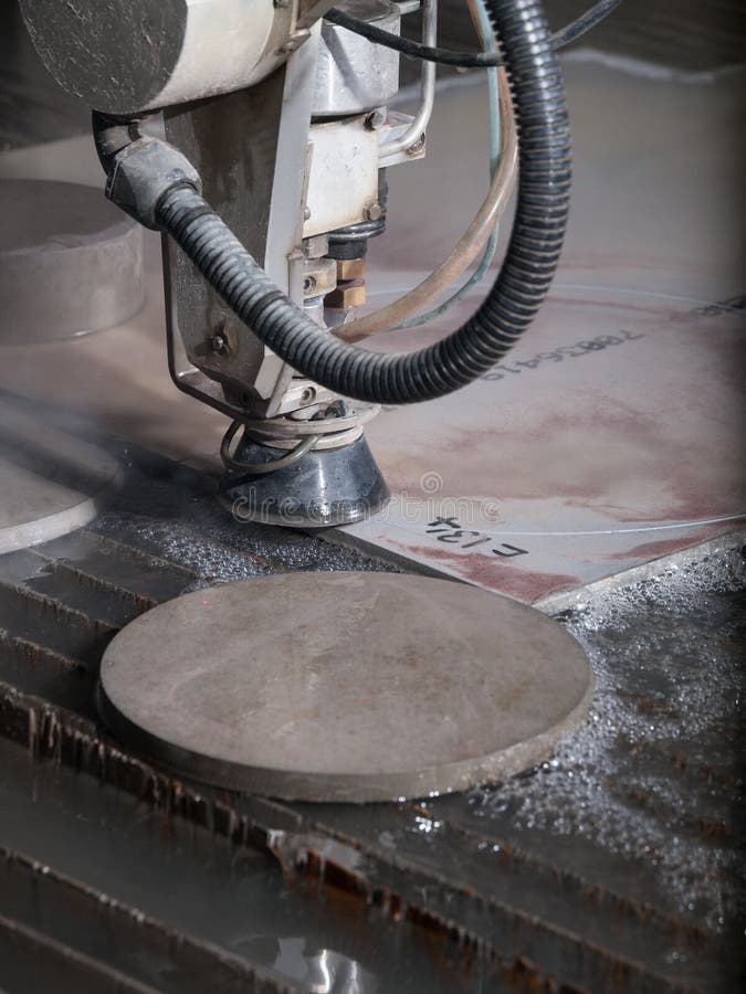 Water Pressure Cutting through Stainless Steel Stock Photo - Image of ...