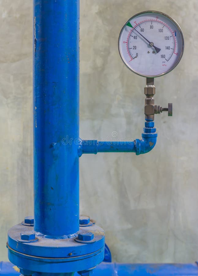 Water pressure gauge meter stock image. Image of metal - 63191985