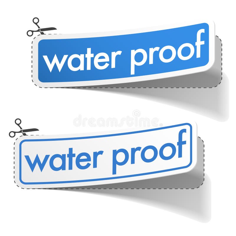 Waterproof signs. stock vector. Illustration of clothing - 22390838
