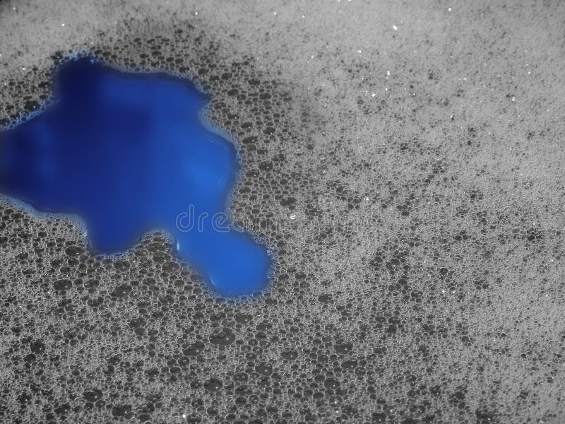 Water puddle and bubbles stock photo. Image of liquid - 111052546