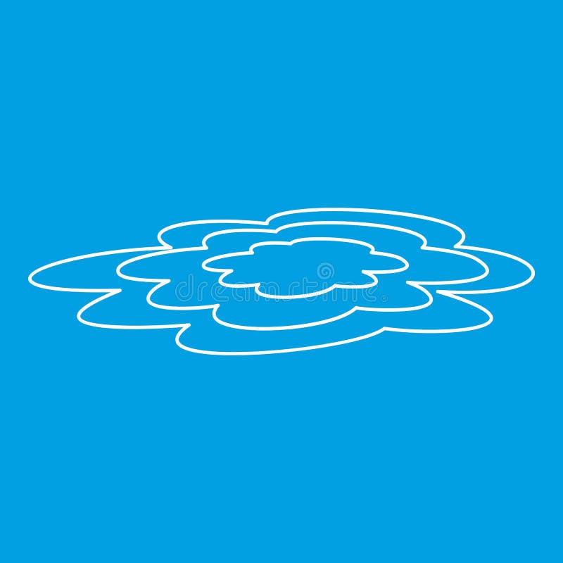 Water Puddle Icon, Outline Style Stock Vector - Illustration of line ...