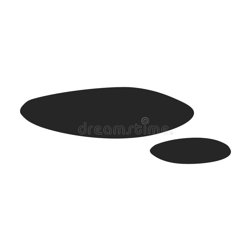 Water Puddle Vector Icon.Outline Vector Icon Isolated on White ...