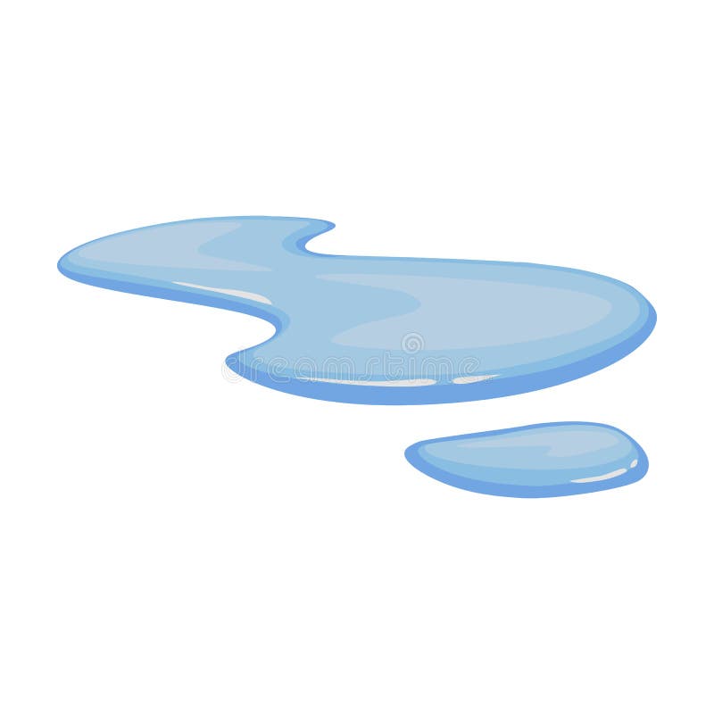 Water Puddle Vector Icon.Cartoon Vector Icon Isolated on White ...