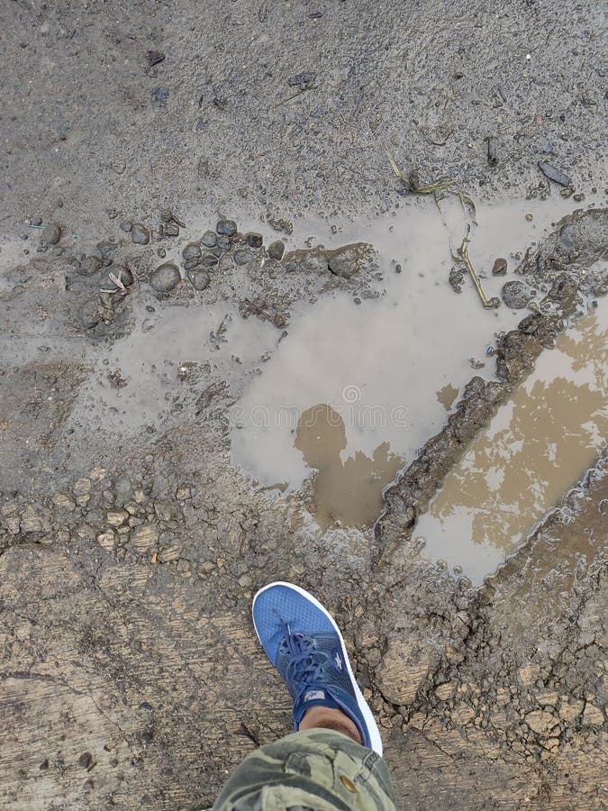 Water Puddle. Who See Can Be Seen in it Stock Photo - Image of style ...