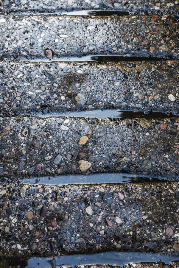 Water Puddles on a Stone Path Stock Image - Image of rain, cobble: 82198451