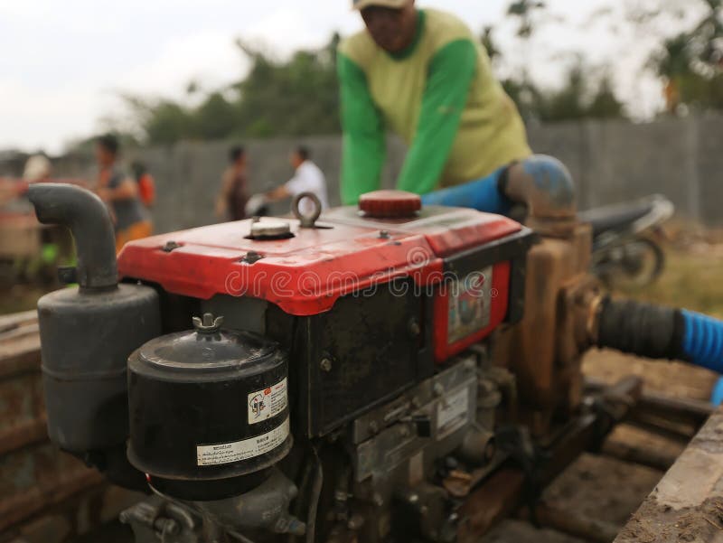 Water Pump Engine Using by Farmer Stock Image - Image of tire, engine ...