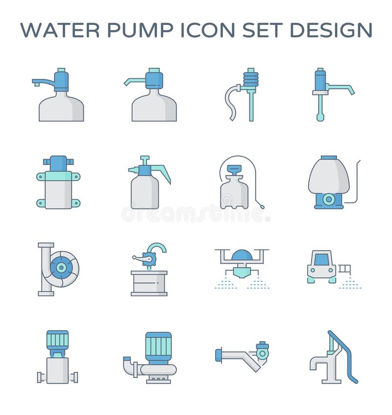 Water pump icon stock vector. Illustration of motor - 142292514