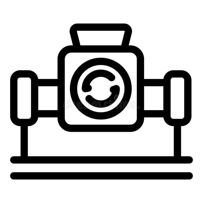 Water Pump Icon Showing Recirculation System Using Pipes Stock Vector ...