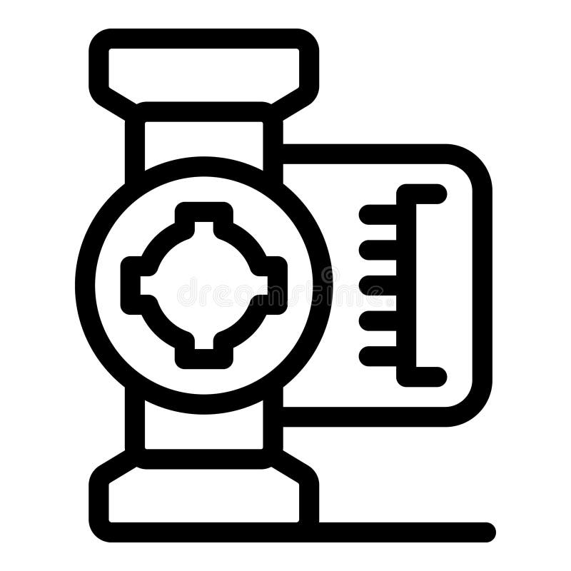 Water Pump Icon Showing Engine Using Centrifugal Force for Irrigation ...