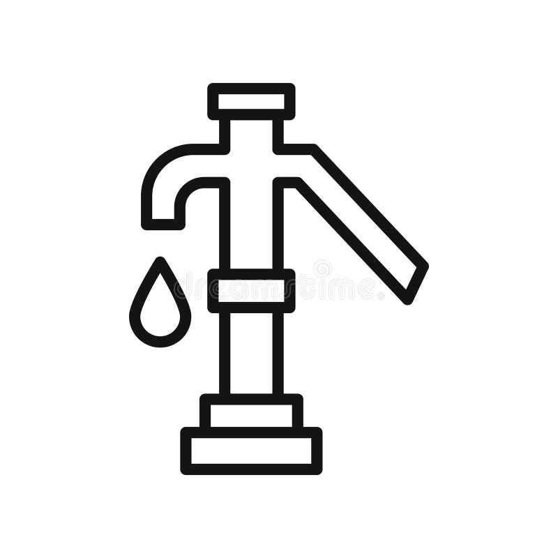 Water Pump Icon Symbol on White Background Stock Vector - Illustration ...