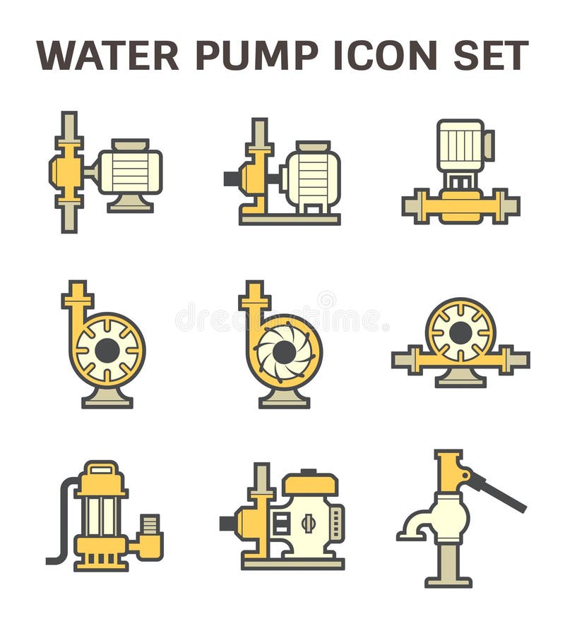 Water pump icon stock vector. Illustration of flat, isolated - 95370542