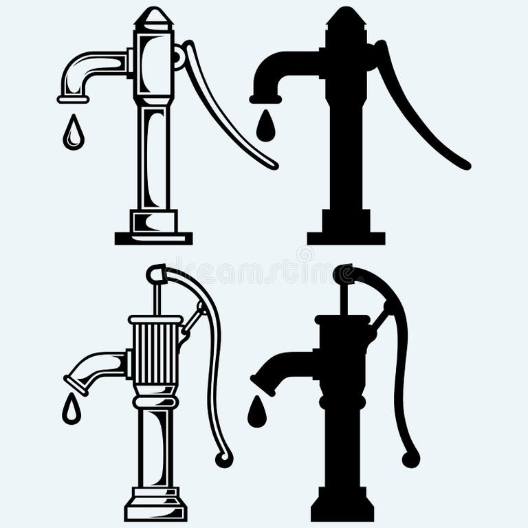 Water Well Hand Pump Stock Illustrations – 336 Water Well Hand Pump ...