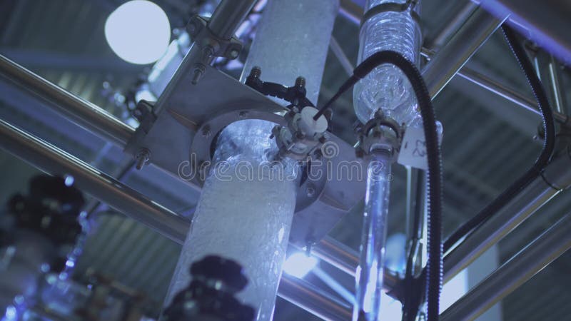 Water Pump and Pipes. Transparent Pipe To Show Water Flows Inside the ...