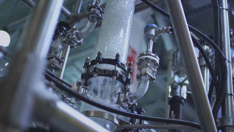 Water Pump and Pipes. Transparent Pipe To Show Water Flows Inside the ...