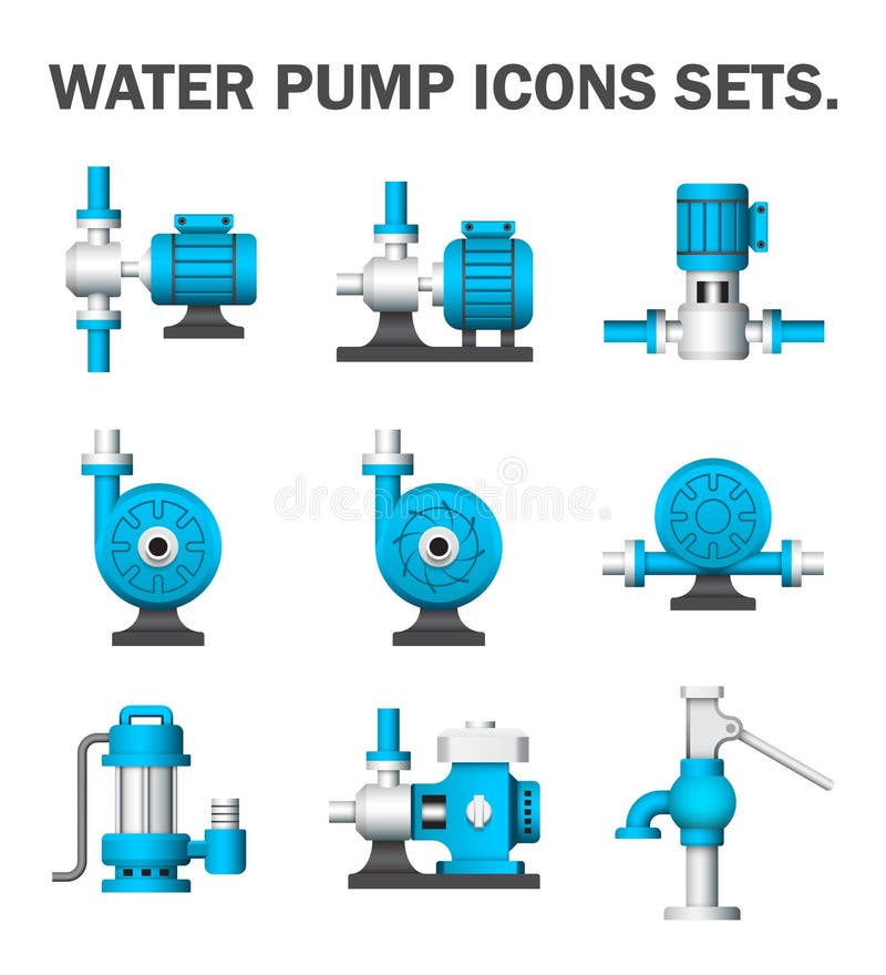 Water pump stock vector. Image of motor, flow, infrastructure - 62222625