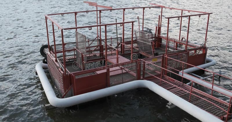 Water Pump Station in the City on the River Stock Footage - Video of ...