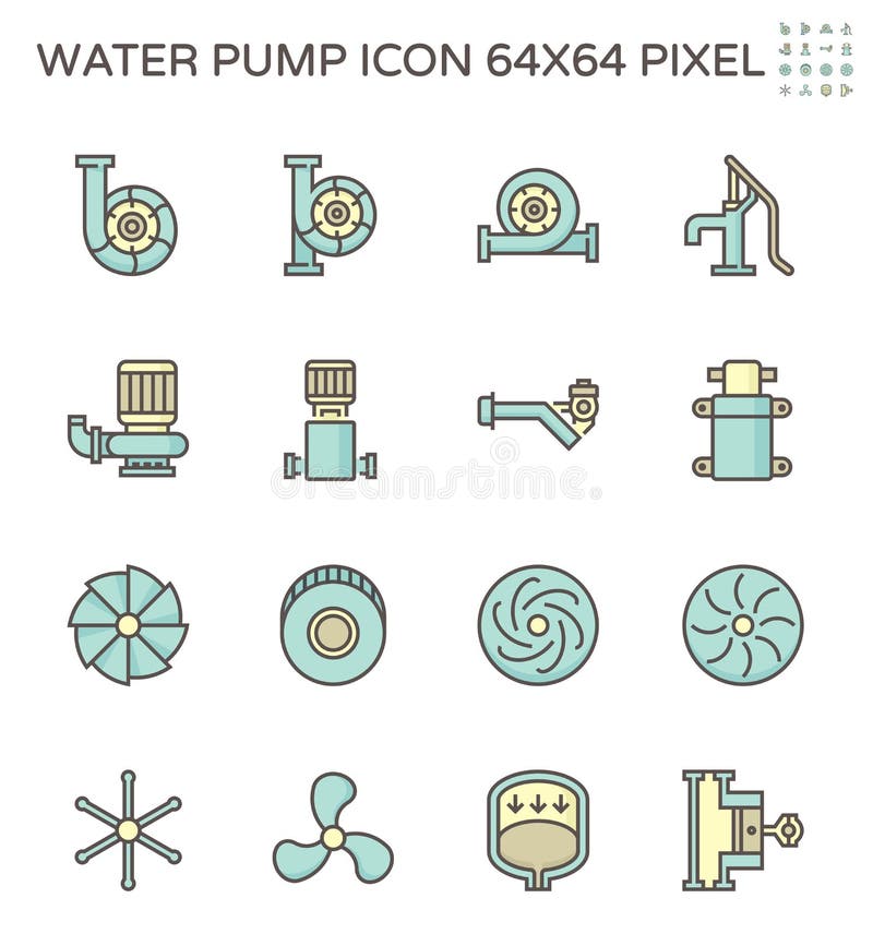 Water pump icon stock vector. Illustration of propeller - 190849123