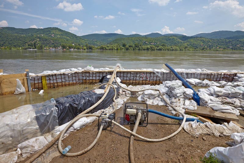 Water Pumping stock image. Image of inundated, machine - 53041639