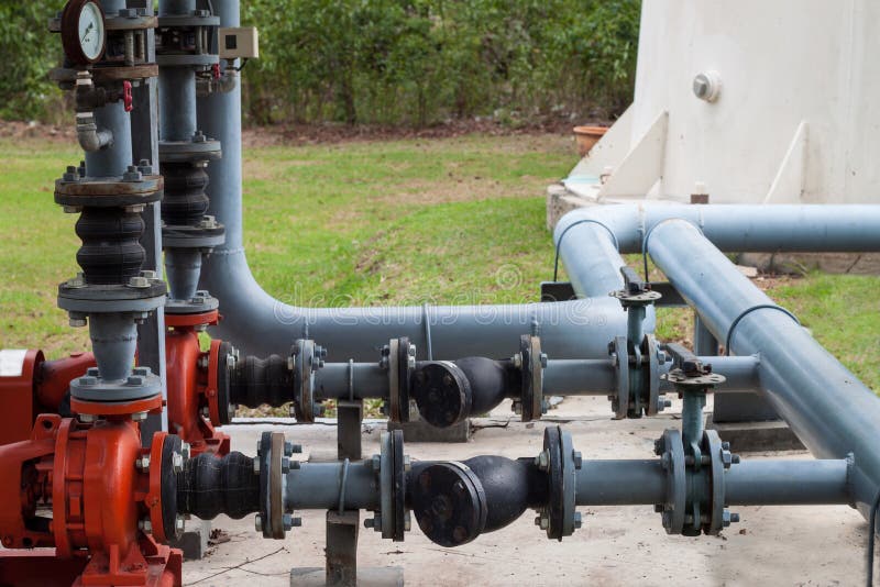 Water distribution pipes stock image. Image of pipe, device - 53729733