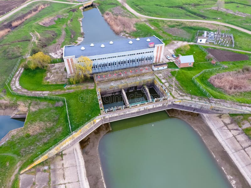 Water Pumping Station of Irrigation System of Rice Fields. View Stock ...