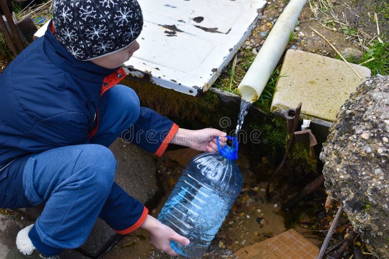 Water Pure Spring Water. the Natural Healing Source Stock Photo - Image ...