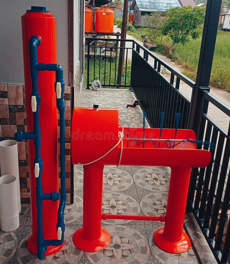 Water Purification Filter and Gallon Brush Machine Stock Photo - Image ...