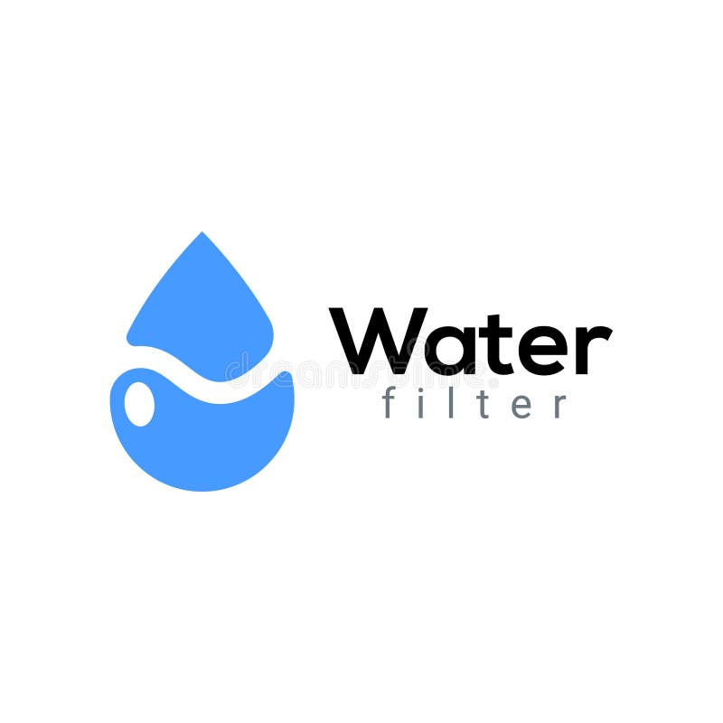 Water Purification Logo Drip Droplet Filter Icon. Plumbing Pure Water ...