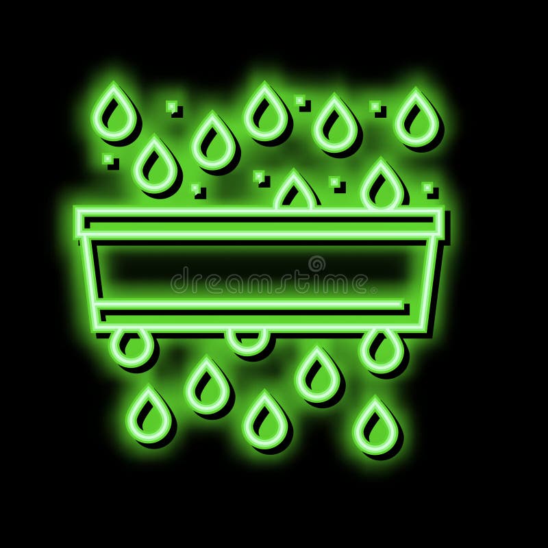 Water Purification and Pollution Neon Glow Icon Illustration Stock ...