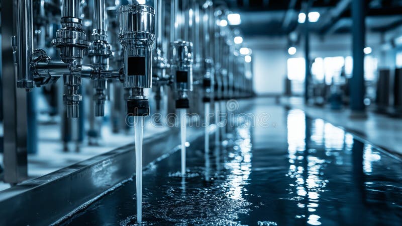 Water Purification Process in a Beverage Plant Stock Image - Image of ...