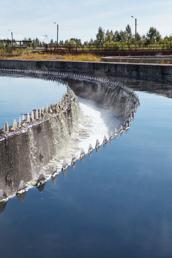 Water Purification in Sedimentation Reservoirs Stock Image - Image of ...