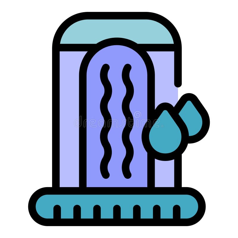 Water Purification System Working Concept Icon, Outline Style Stock ...