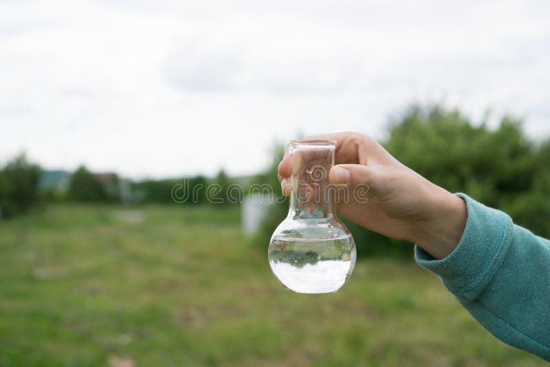 Water Purity Test, Liquid in Laboratory Glassware Stock Image - Image ...