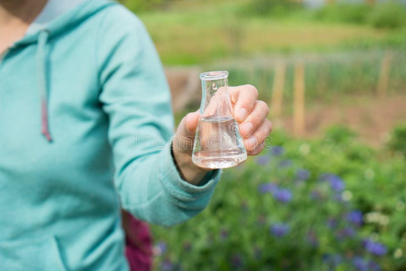 Water Purity Test, Liquid in Laboratory Glassware Stock Image - Image ...