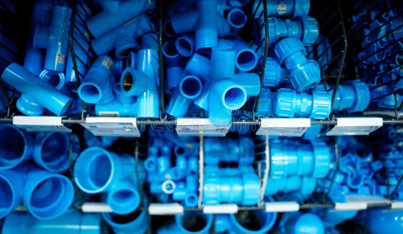 Water PVC Pipes Placed on the Shelf in the Building Materials Store ...