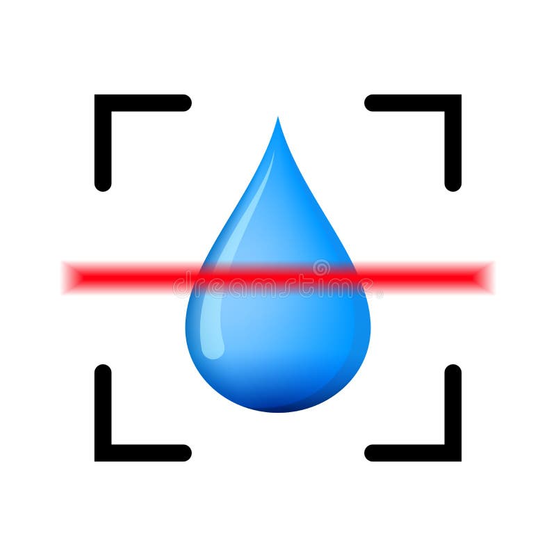 Water Quality Test Concept. Water Scan Icon Stock Vector - Illustration ...