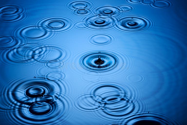 Water Rain Drops Ripples Raindrops Background Stock Photo - Image of ...