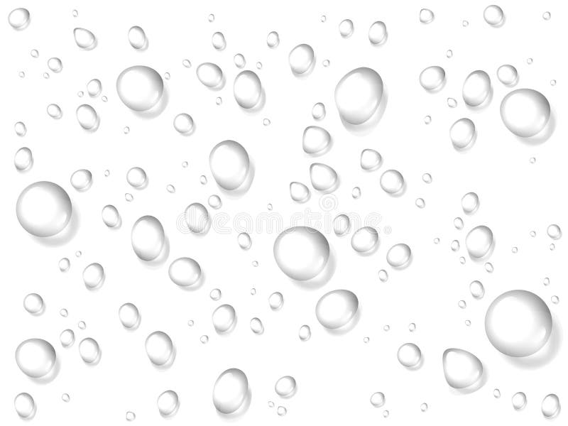 Water Rain Drops or Steam Shower Isolated on Transparent Background ...