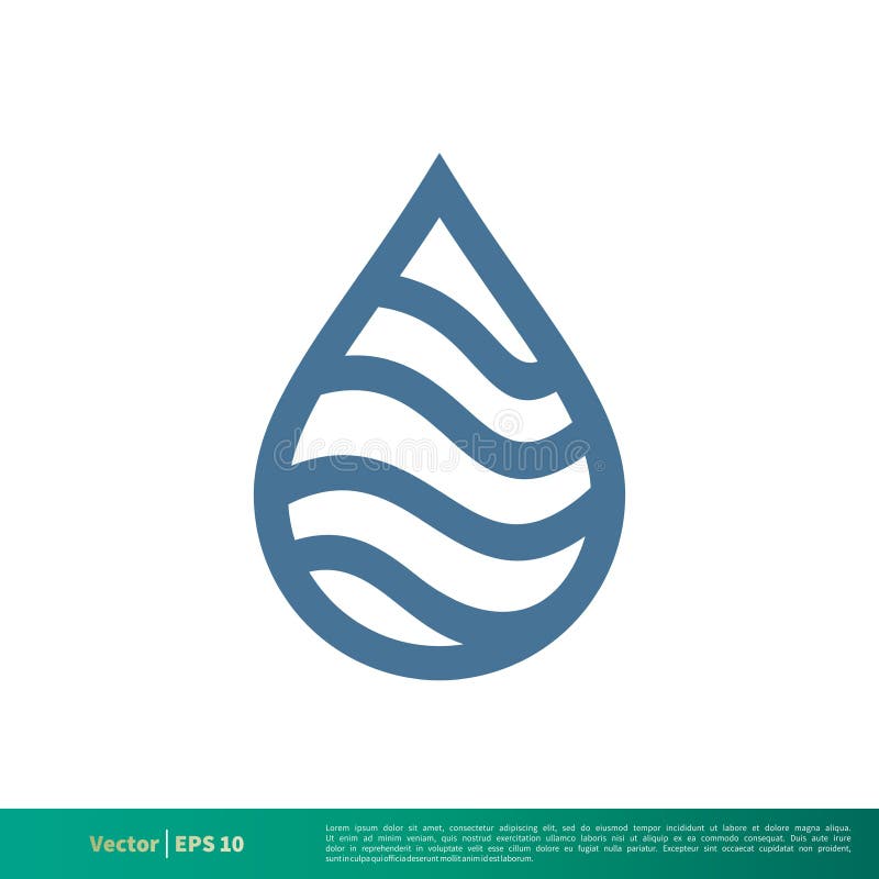 Water, Raindrop Icon Vector Logo Template Illustration Design. Vector ...