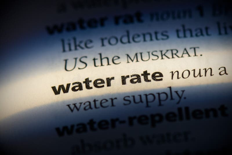 Water rate stock photo. Image of highlight, paper, text - 161576976