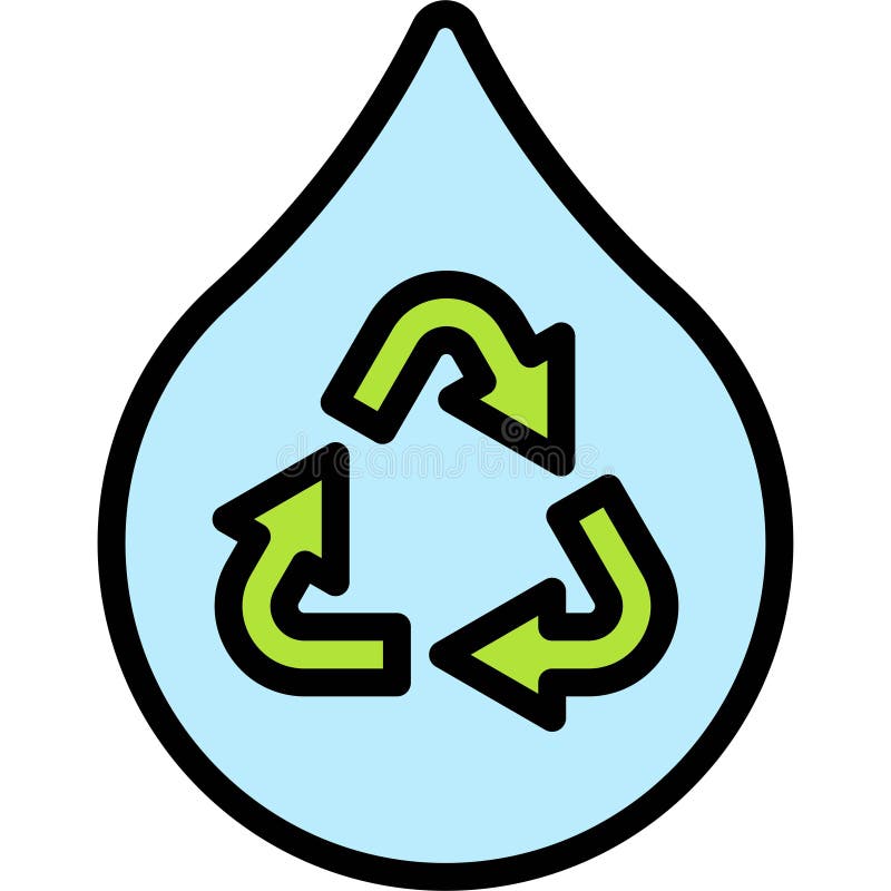 Water Reclamation Icon, Earth Day Related Vector Stock Vector ...