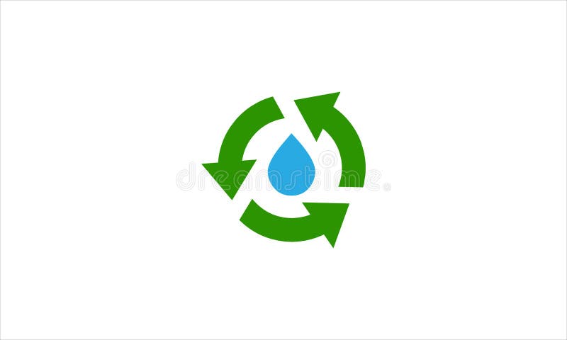 Water Recycling Energy Icons Set Vector Stock Vector - Illustration of ...